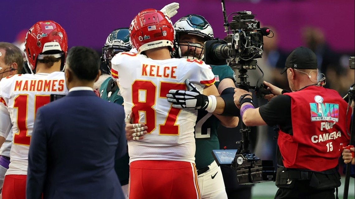 Travis Kelce Emotionally Reacts to Beating Brother Jason at the Super Bowl: 'I Love Him' | wgrz.com