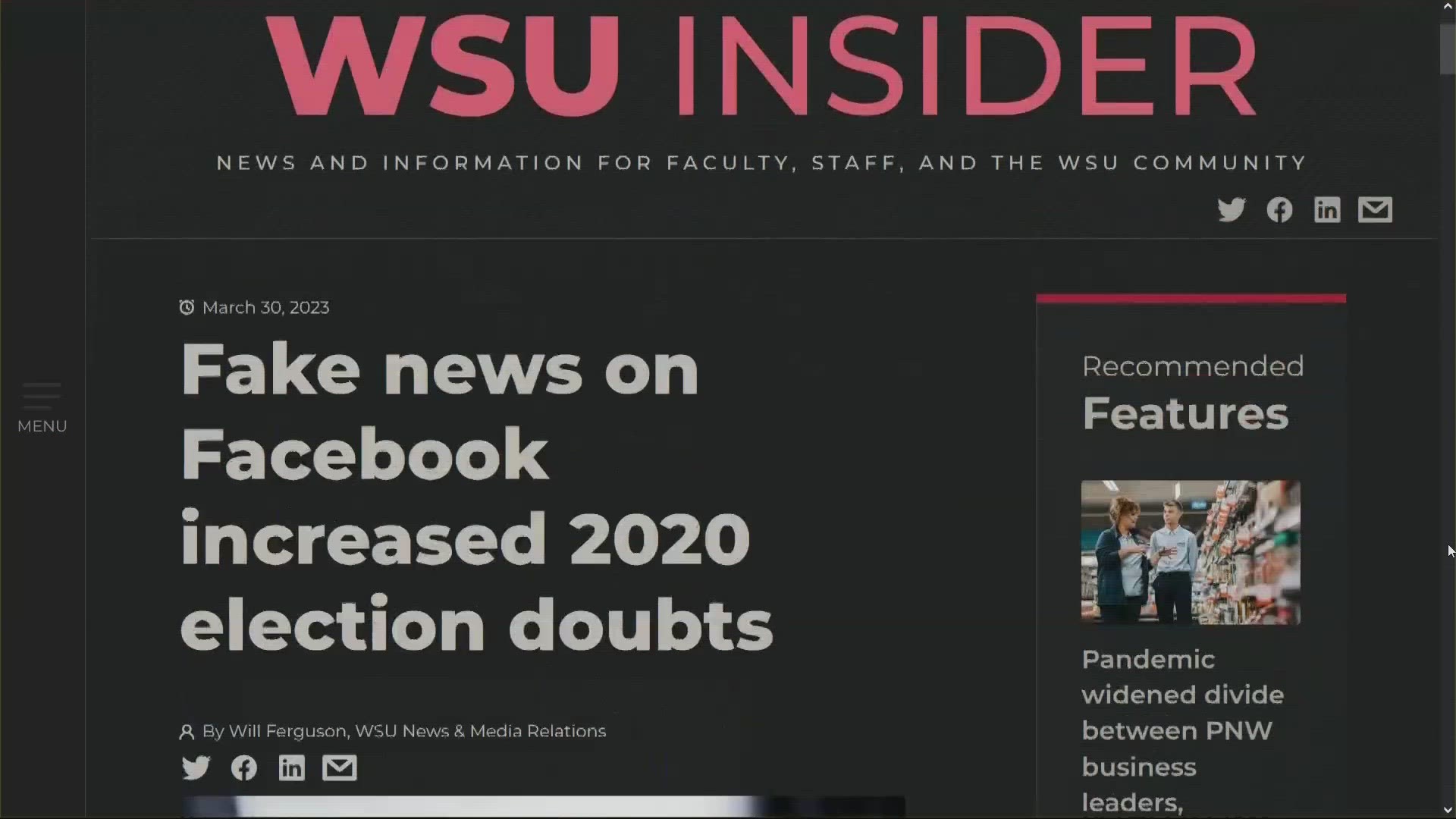 New study points to Facebook as big conduit of fake news | wgrz.com