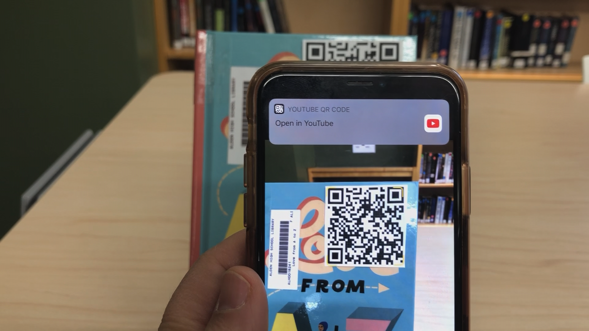 Alden teacher creates QR codes for touch-free browsing in the high ...