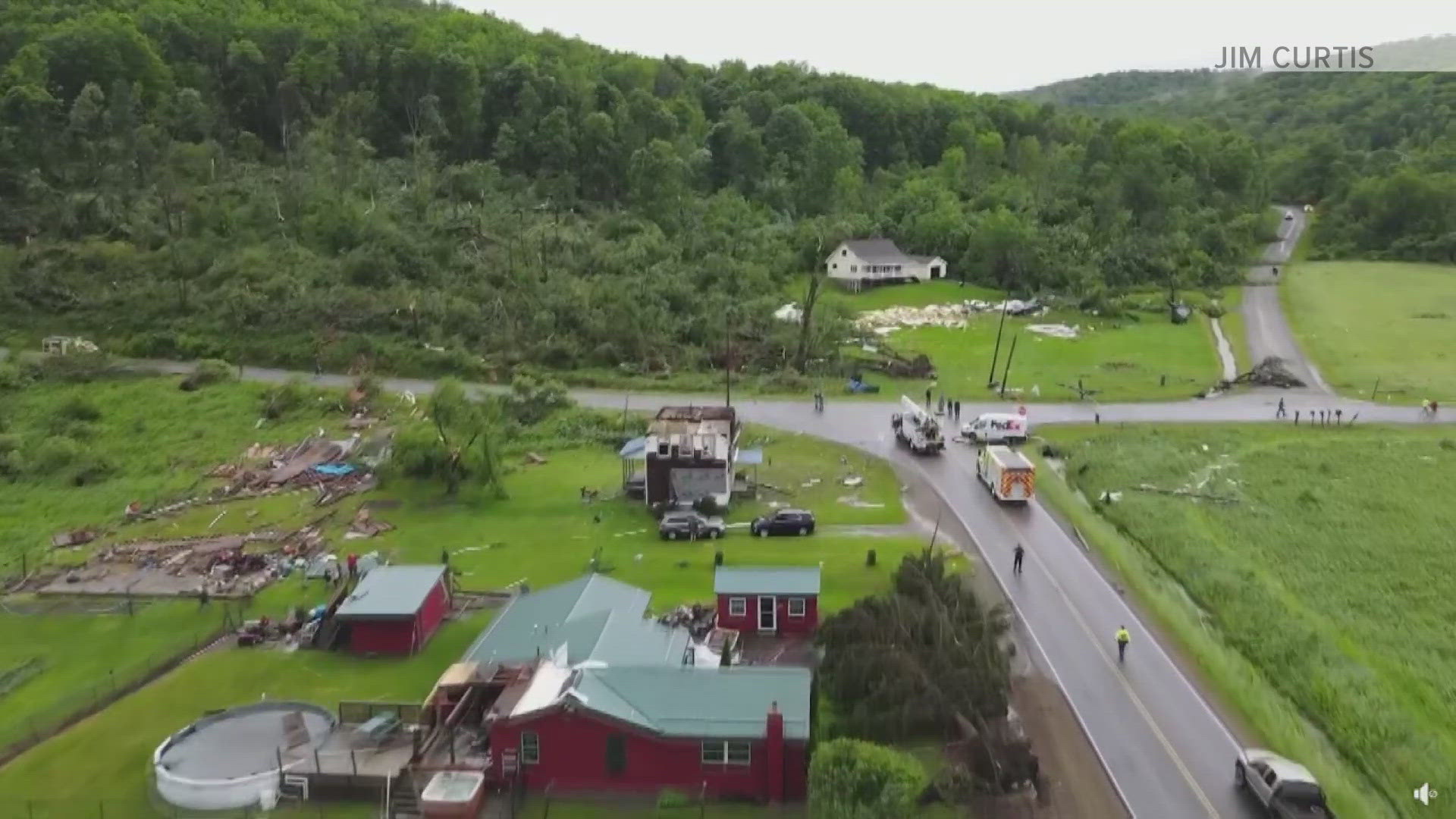 Tornado rips through Great Valley, residents clean up from destruction ...