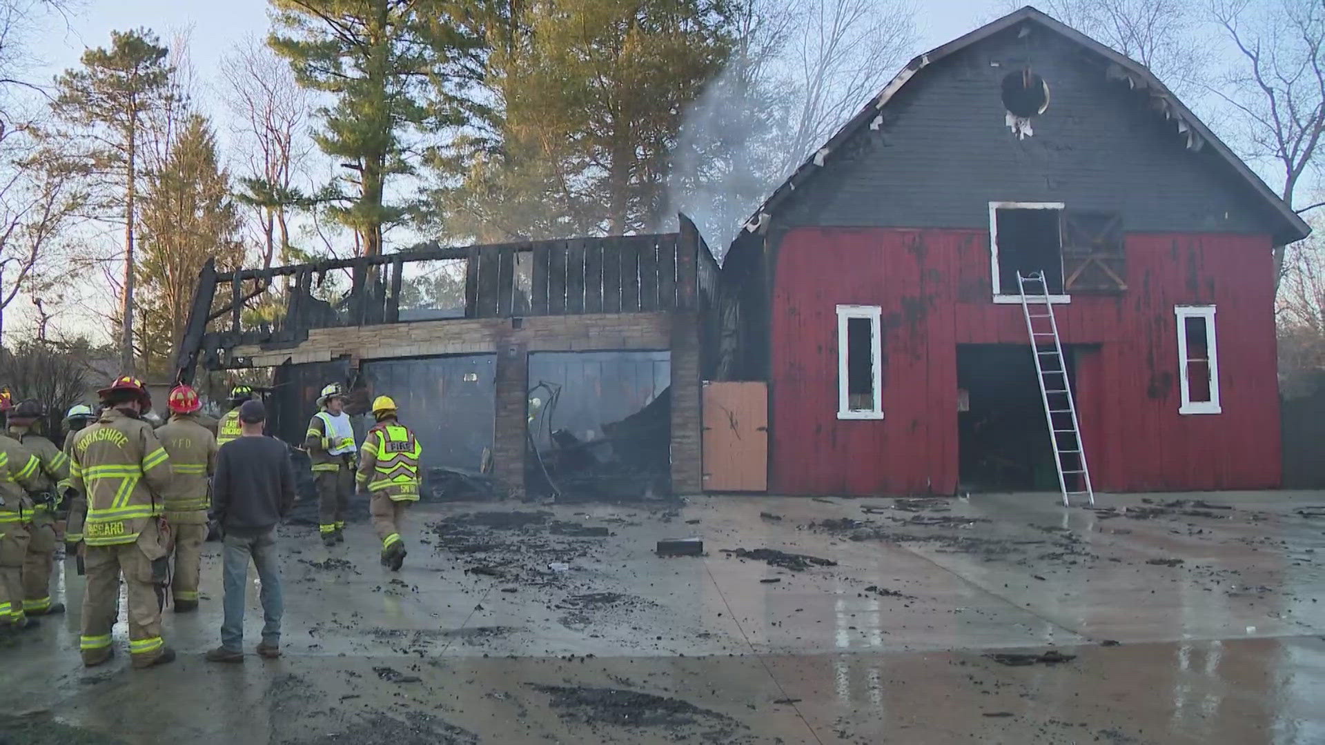 Springville barn fire damages buildings; firefighter hospitalized ...