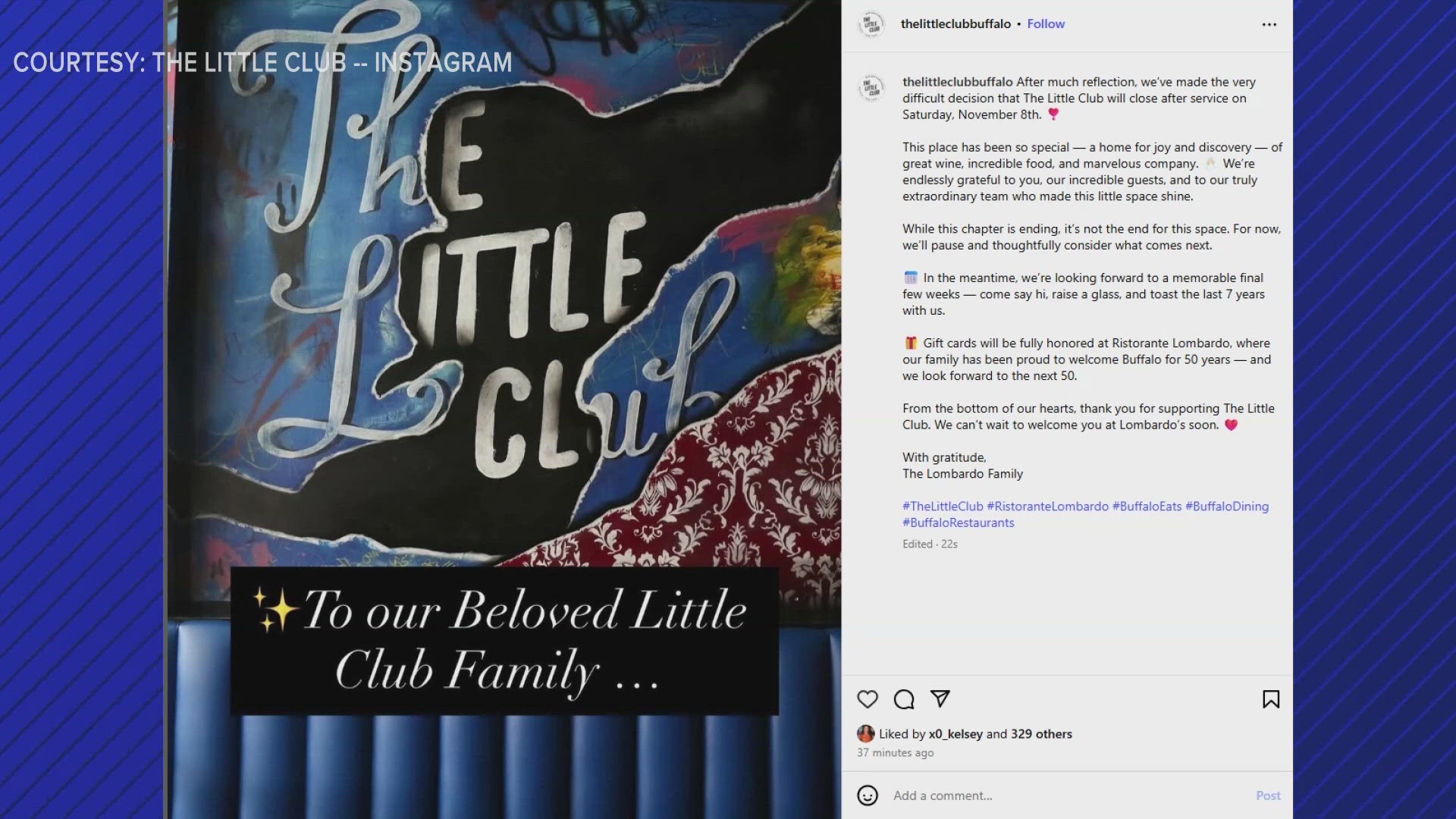Buffalo's The Little Club to close on Nov. 8 | wgrz.com