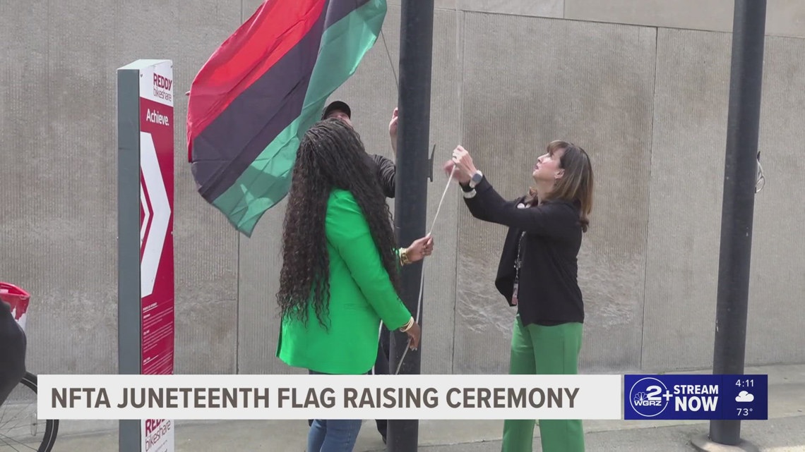 NFTA Juneteenth flag raising ceremony | wgrz.com