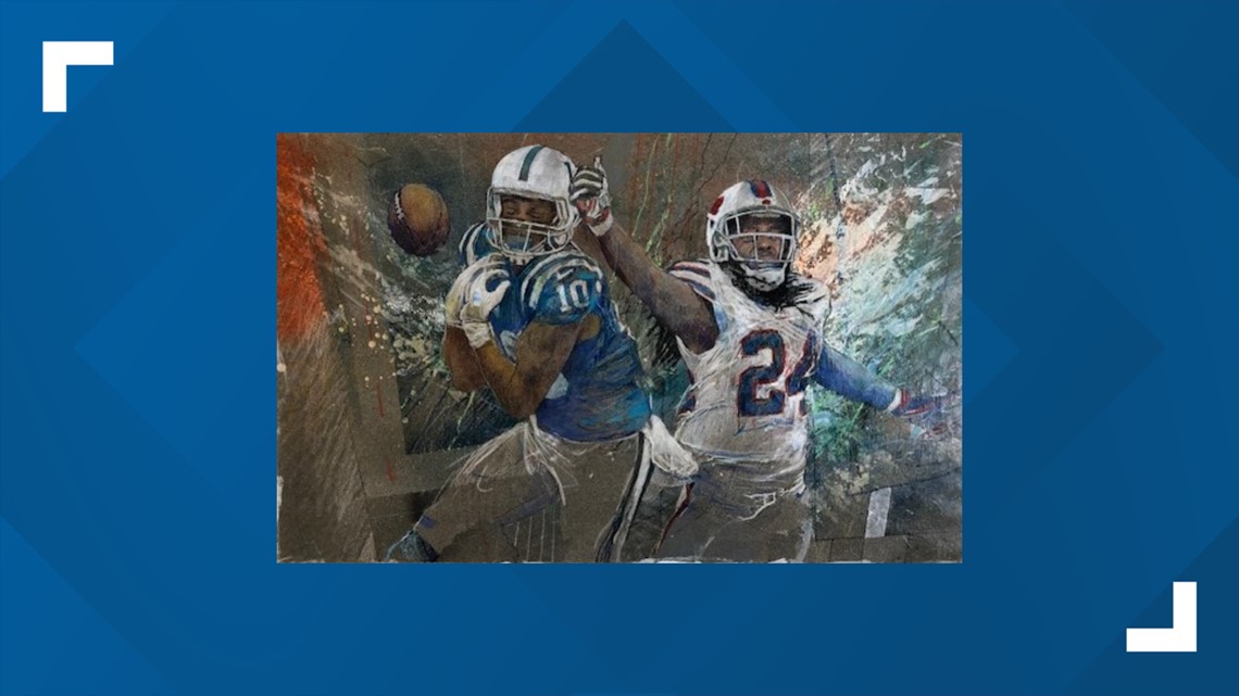 Buffalo Bills in action showcased in Art Dialogue Gallery exhibit ...