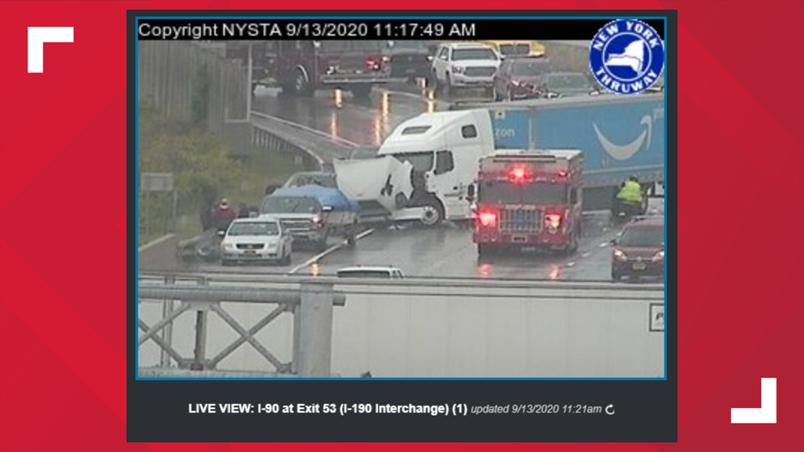 Drivers experience delays on I-90 east due to crash | wgrz.com