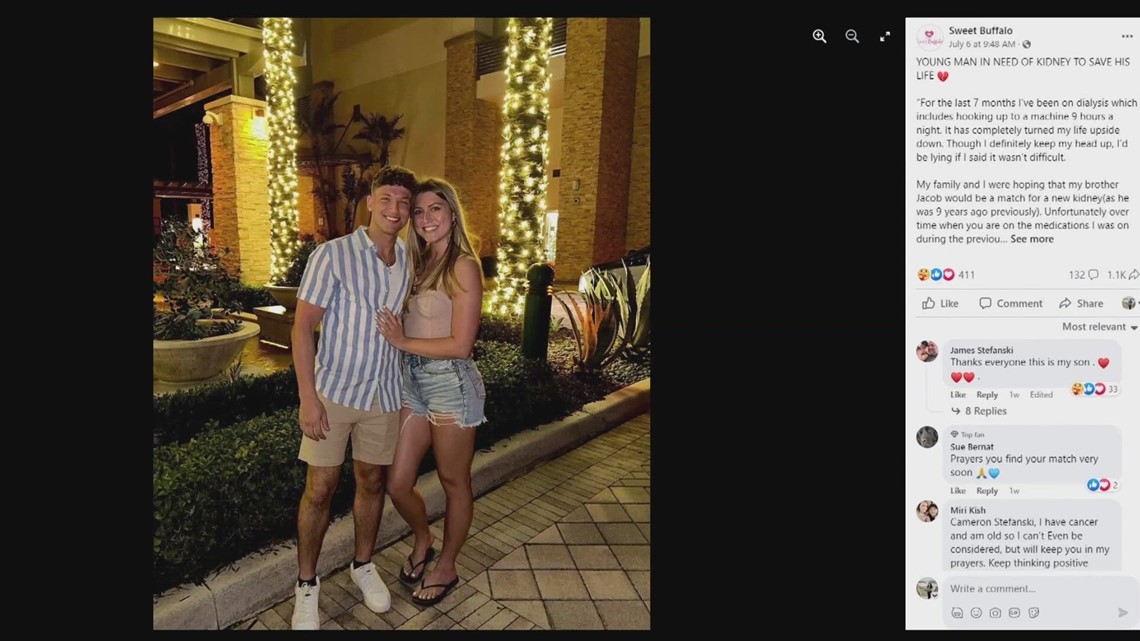 Cameron Stefanski looking for another kidney donor | wgrz.com