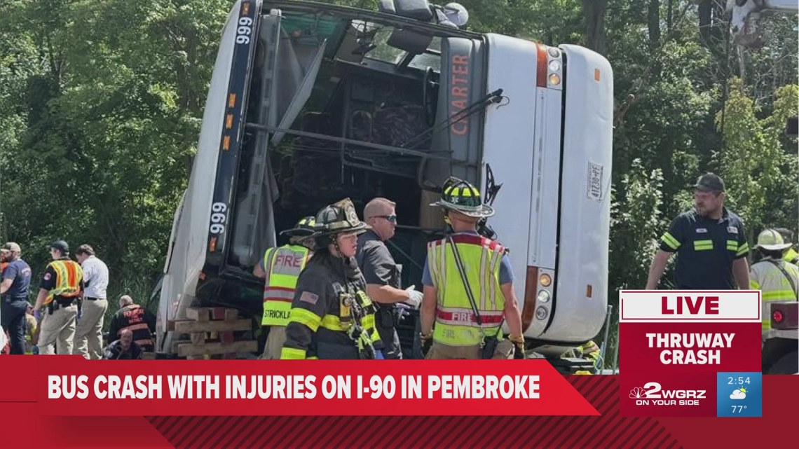 Update: Fatal bus crash on Thruway shuts down all lanes of traffic | wgrz.com