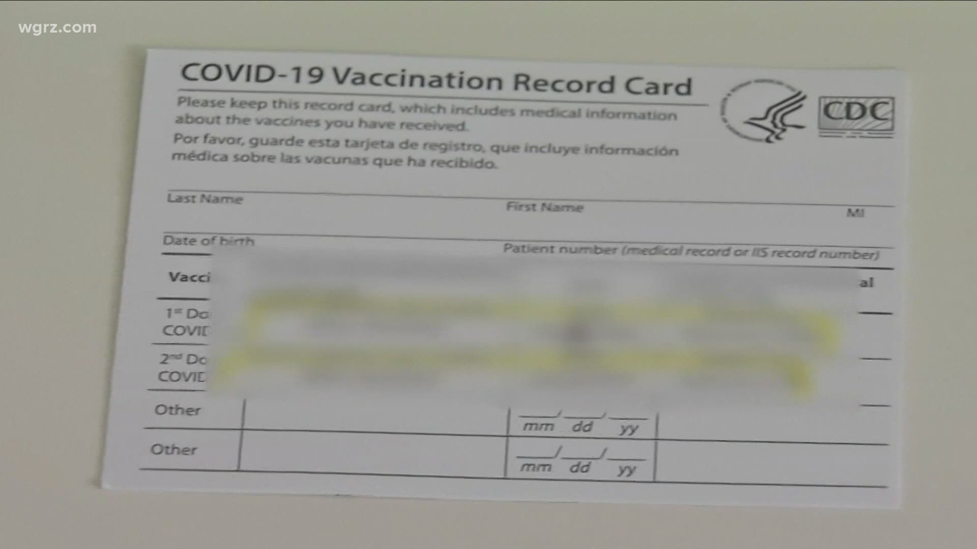 Lost Covid 19 vaccine card | wgrz.com
