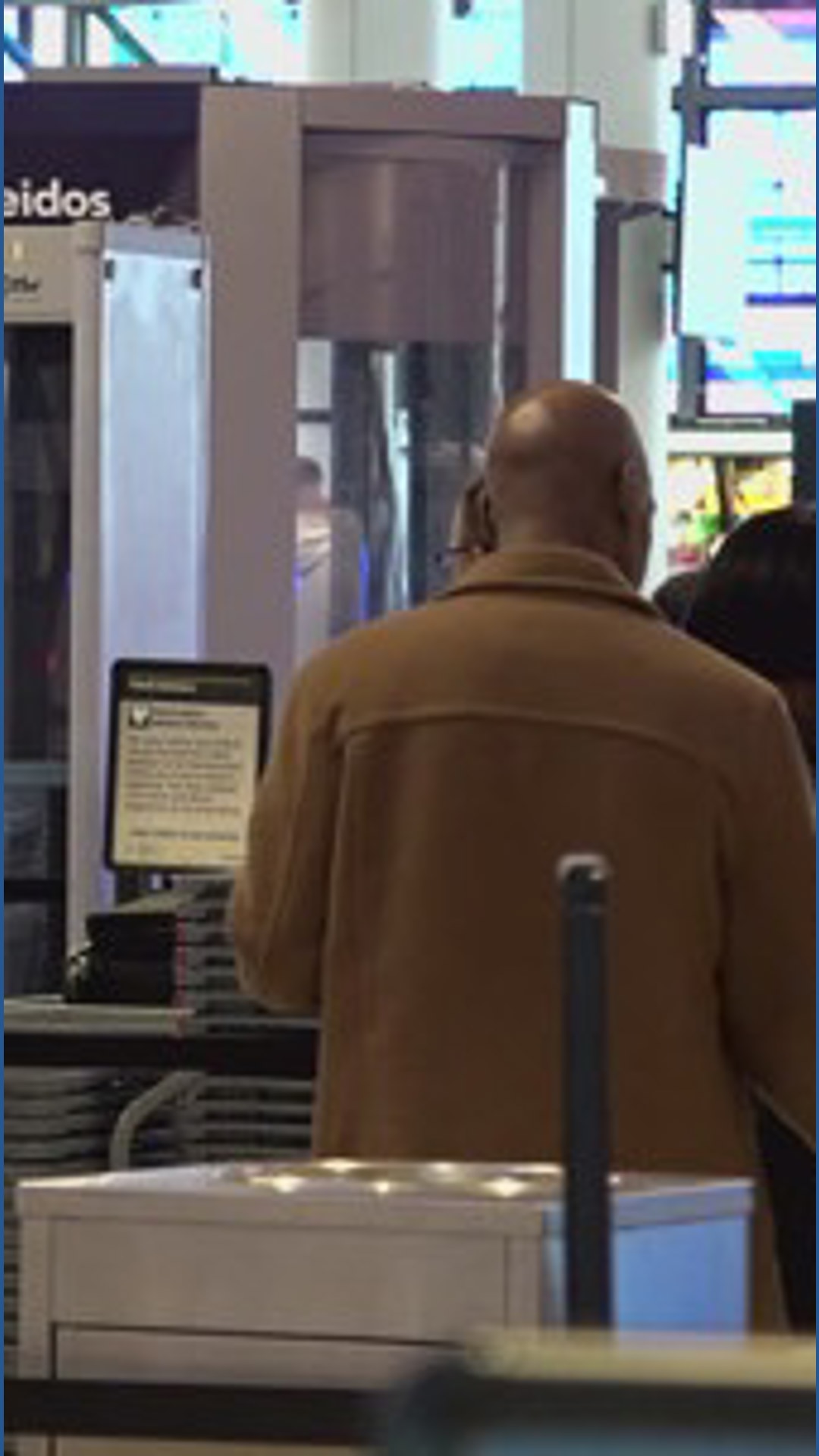 Private security assisting TSA lines at Frederick Douglass airport in ...