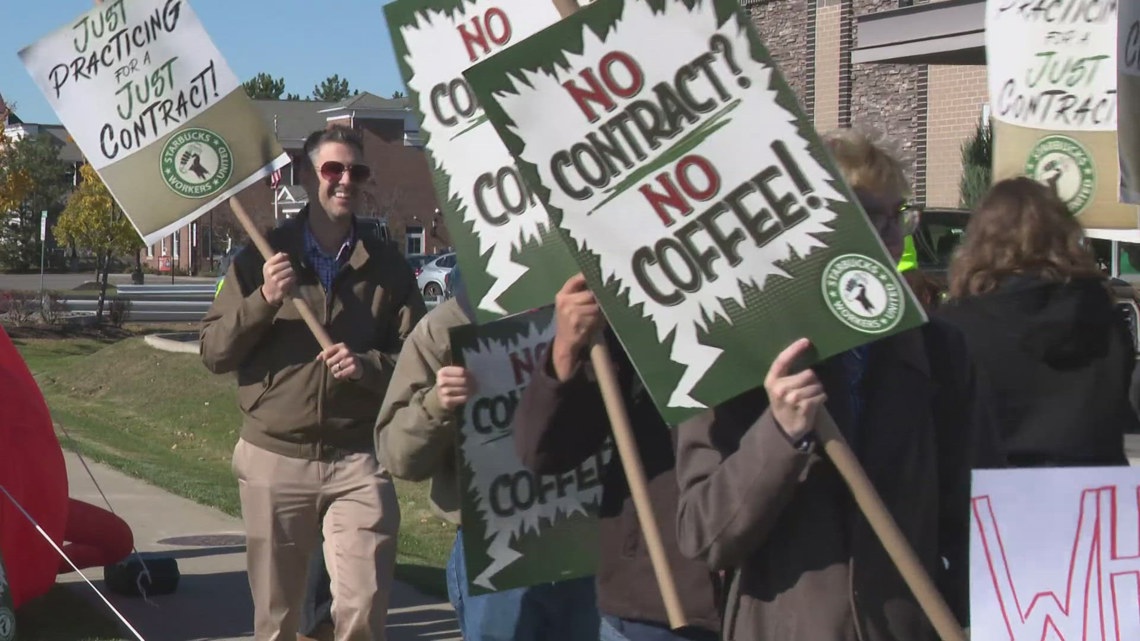 Starbucks baristas rally in Amherst to demand fair contract; company ...