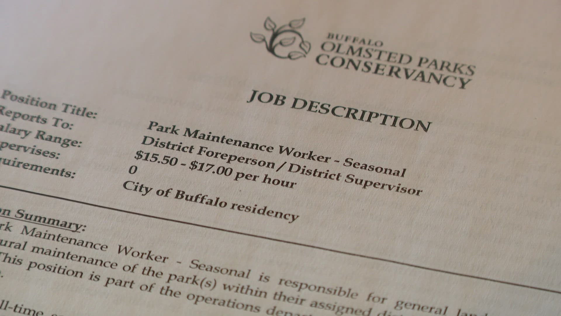 Parks and recreation work available in Buffalo | wgrz.com