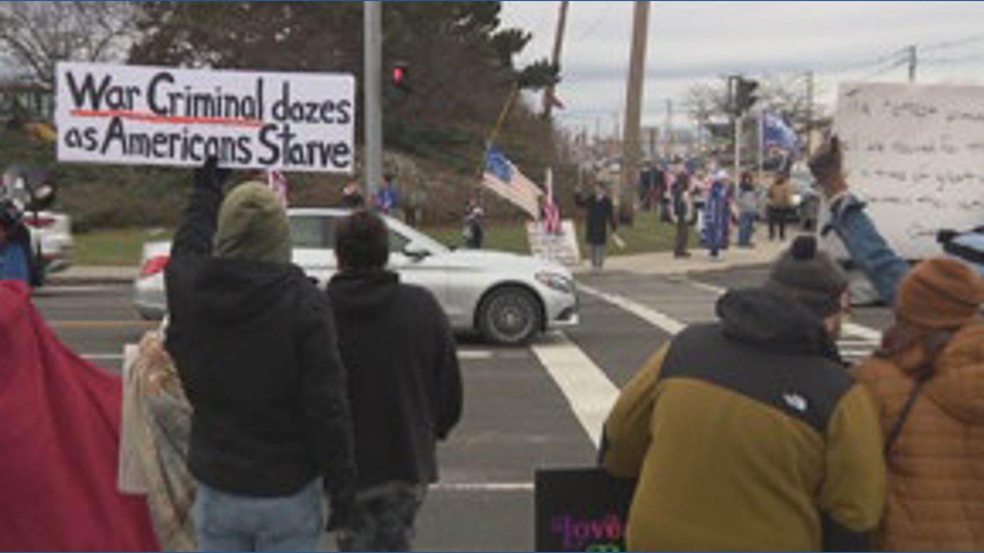 Opposing Groups Protest in Amherst After ICE Shooting | wgrz.com