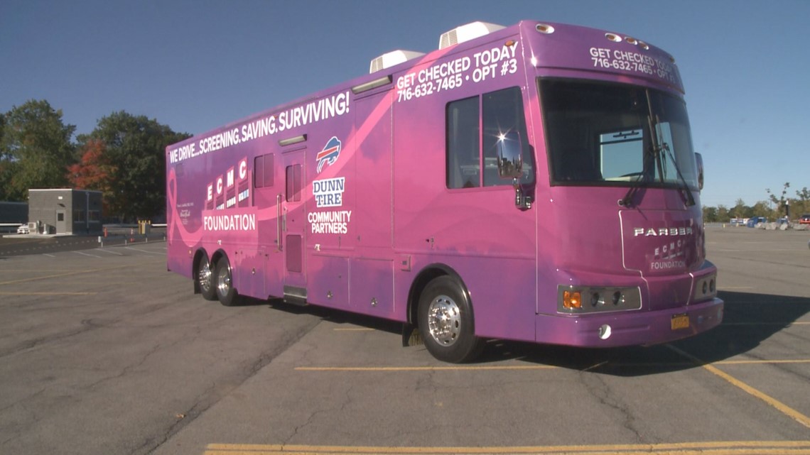 Buffalo's pink bus helping women get mammograms and one of the women ...