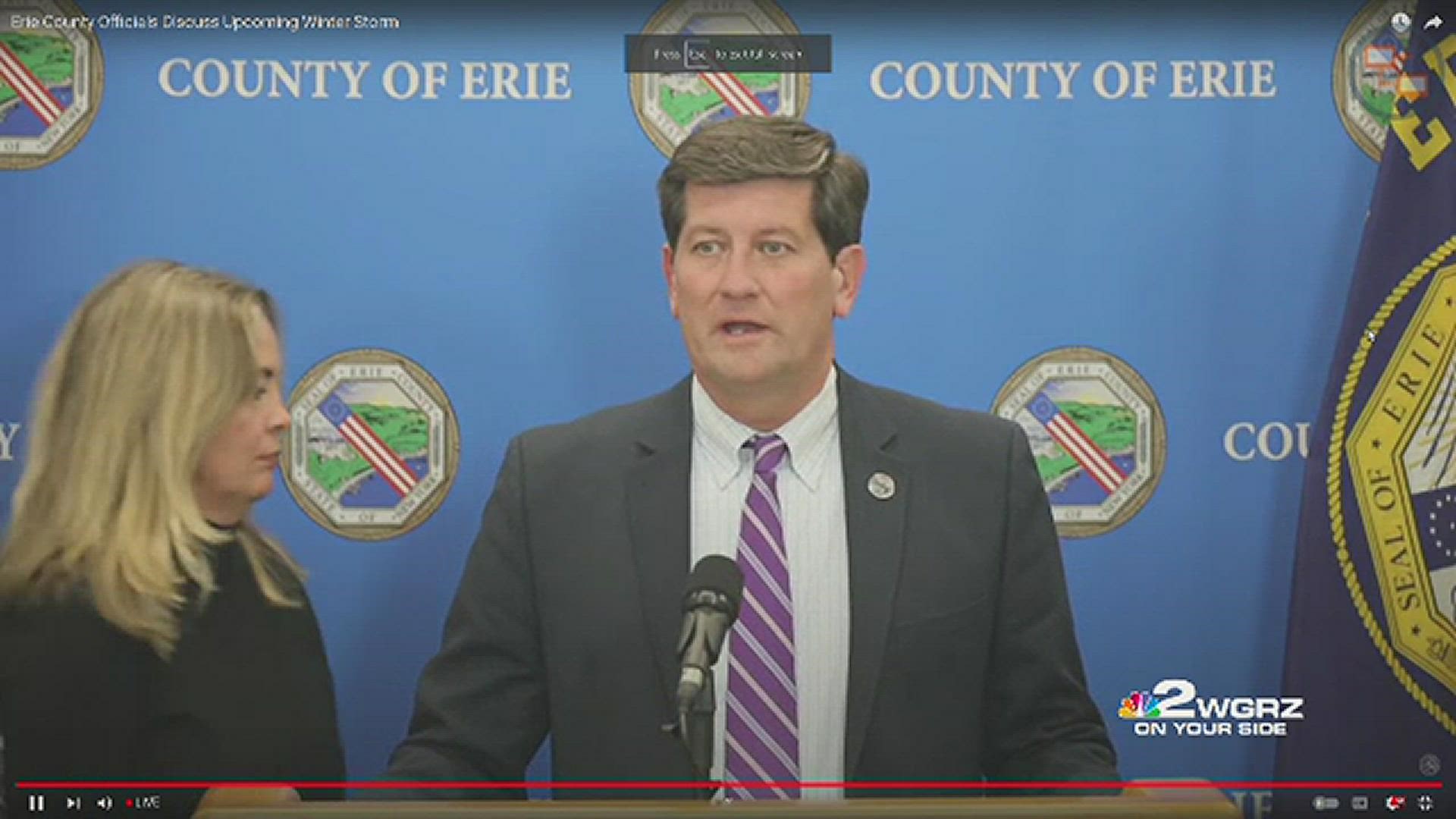 Erie County Executive Mark Poloncarz and officials discuss lake effect snow event | wgrz.com