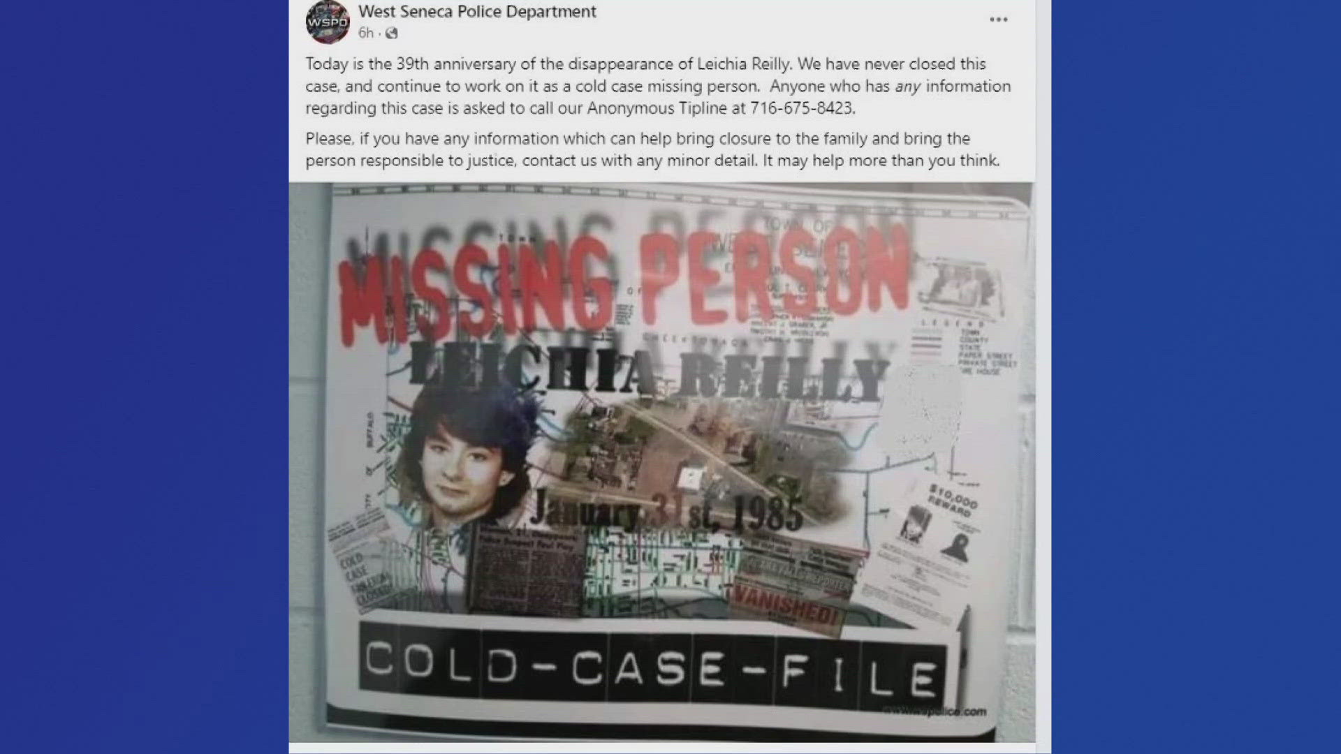 Crime: Leichia Reilly disappeared 40 years ago today in unsolved cold ...