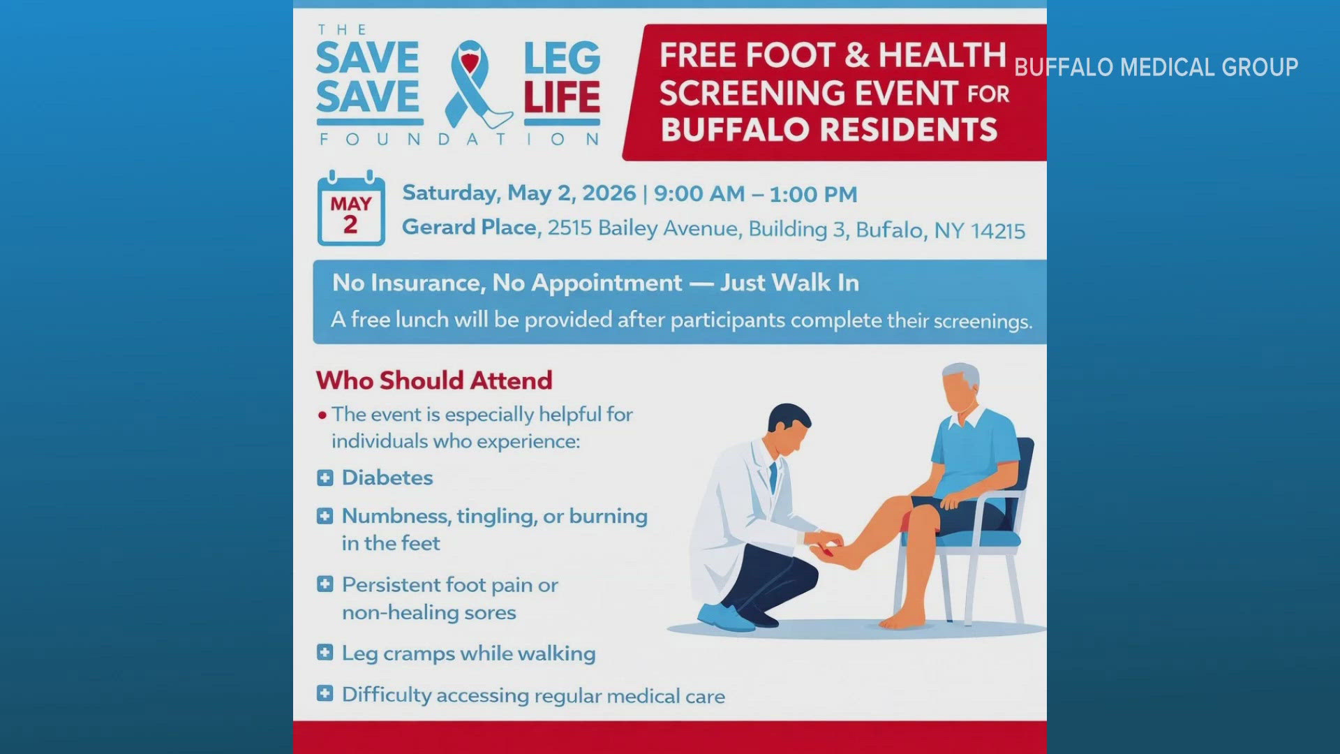 Save a Leg, Save a Life: Free foot and health screening event | wgrz.com
