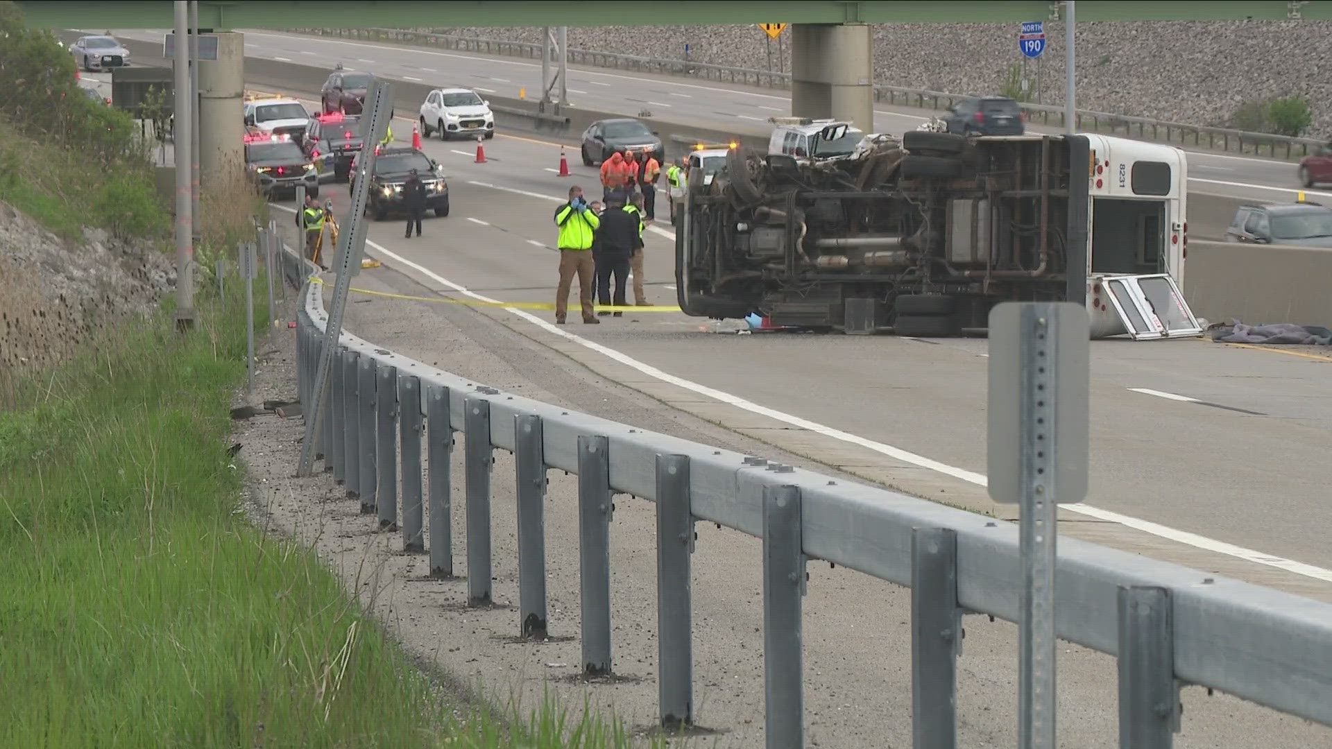 Paratransit Van Rolls Over, 1 Seriously Injured | wgrz.com