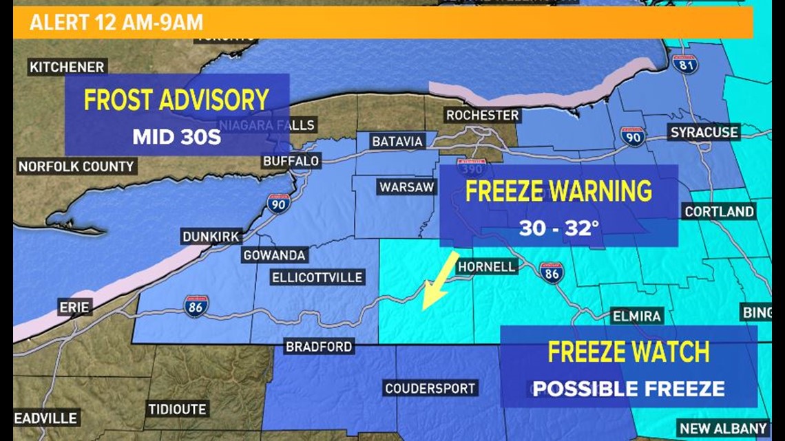 Frost Advisory issued for most of WNY | wgrz.com