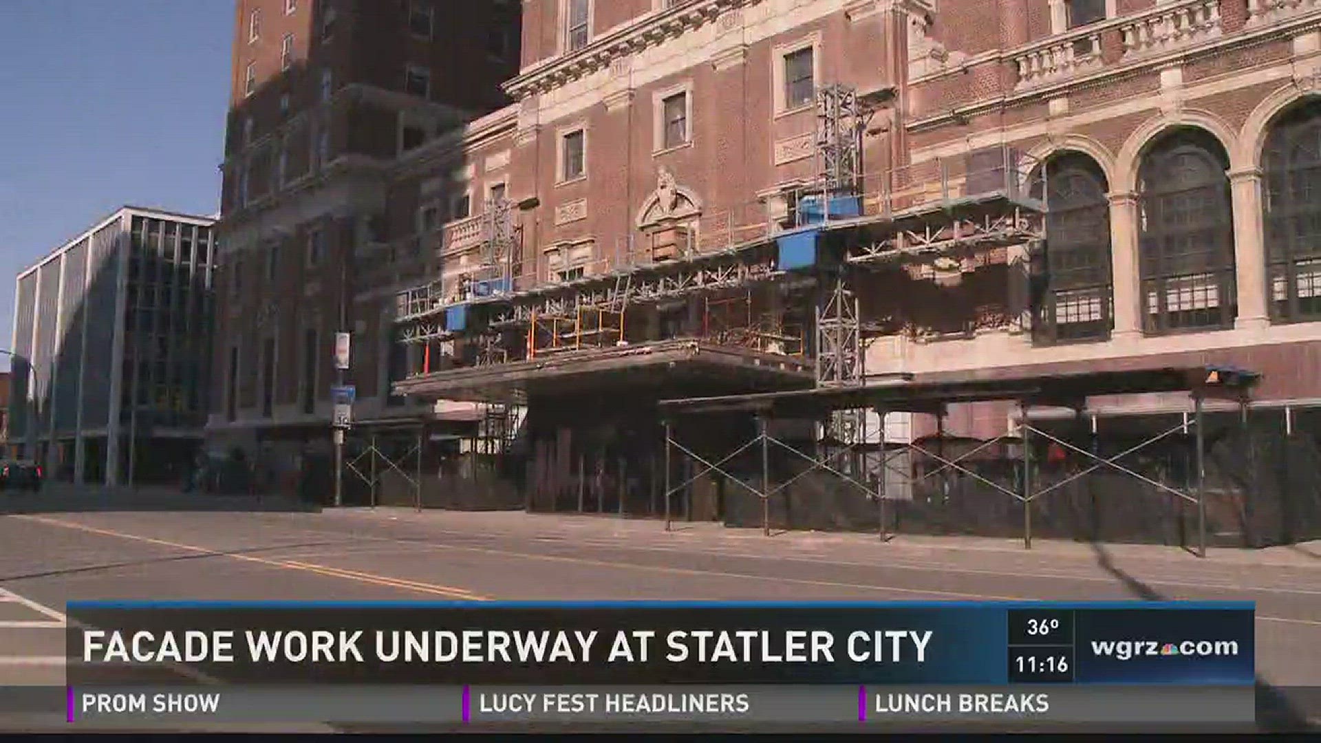 Facade work underway at Statler City | wgrz.com