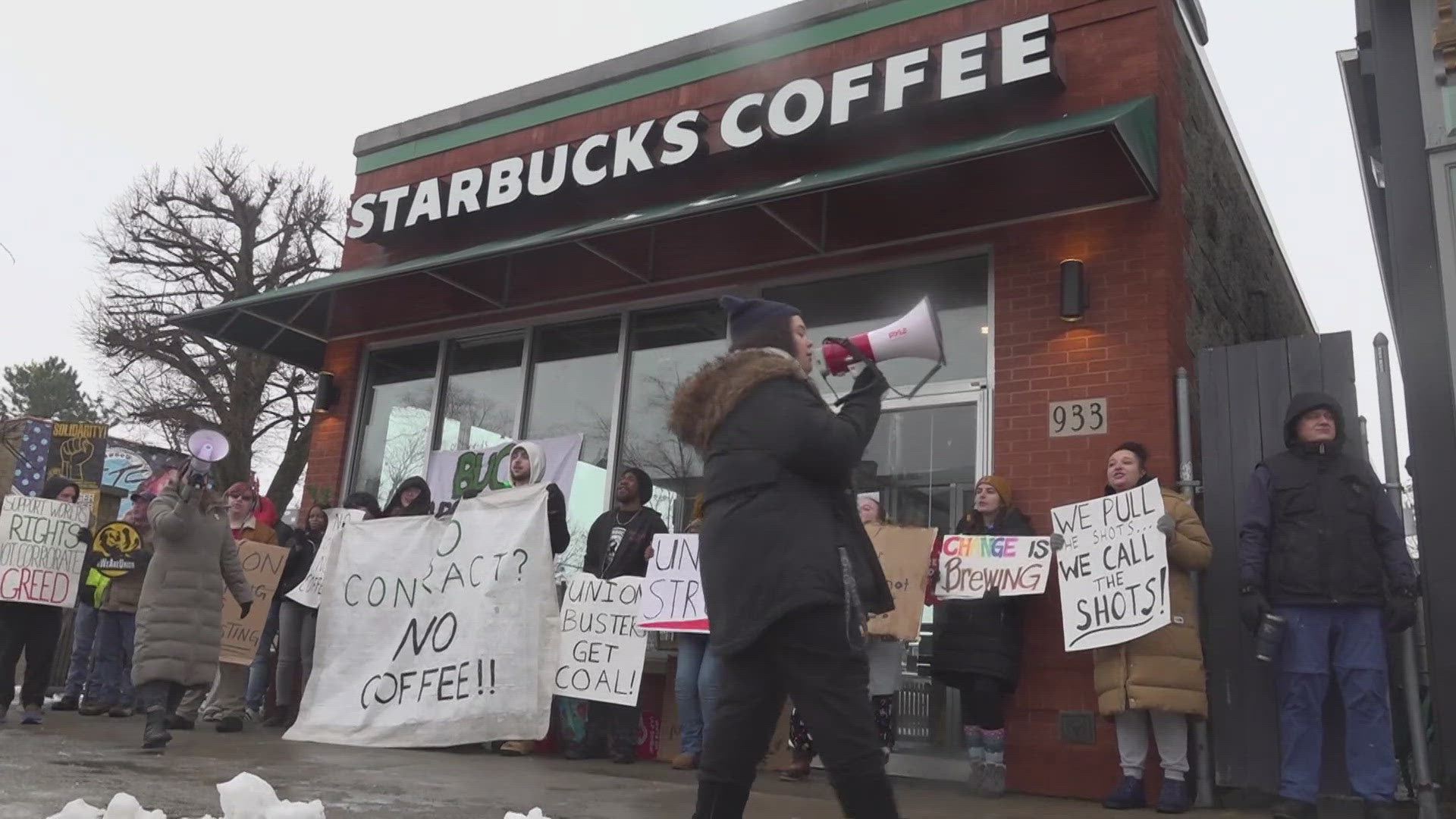 Employees at 4 Starbucks locations across Erie County held a strike ...