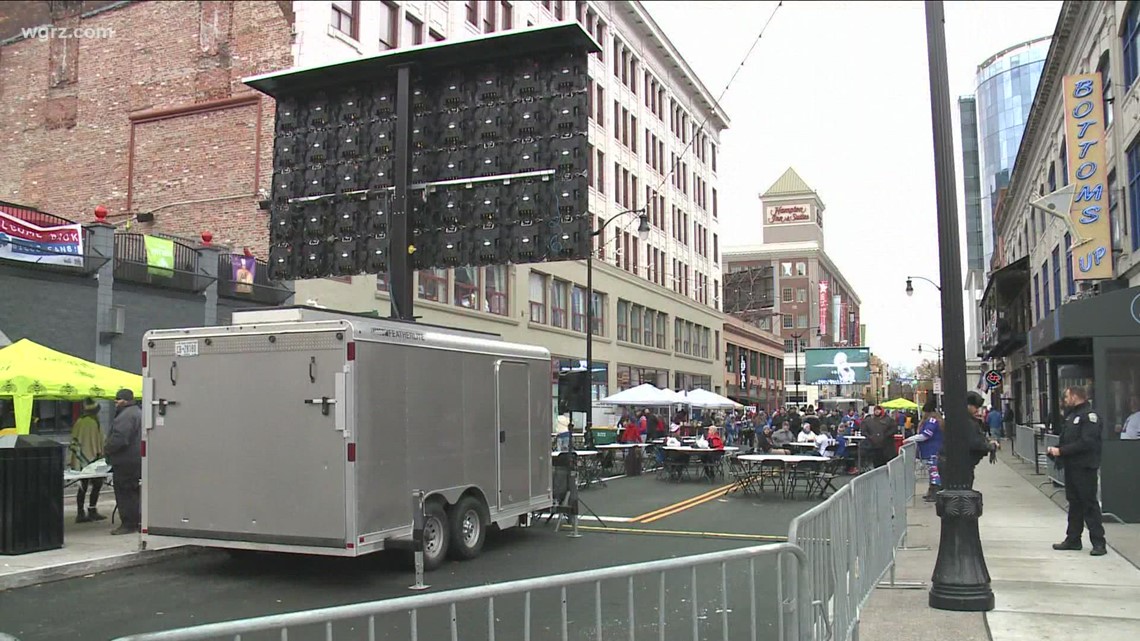 Bills block party downtown doesn't stop for cold, damp weather | wgrz.com