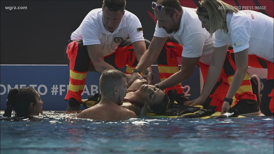 Anita Alvarez rescued after fainting in pool | wgrz.com