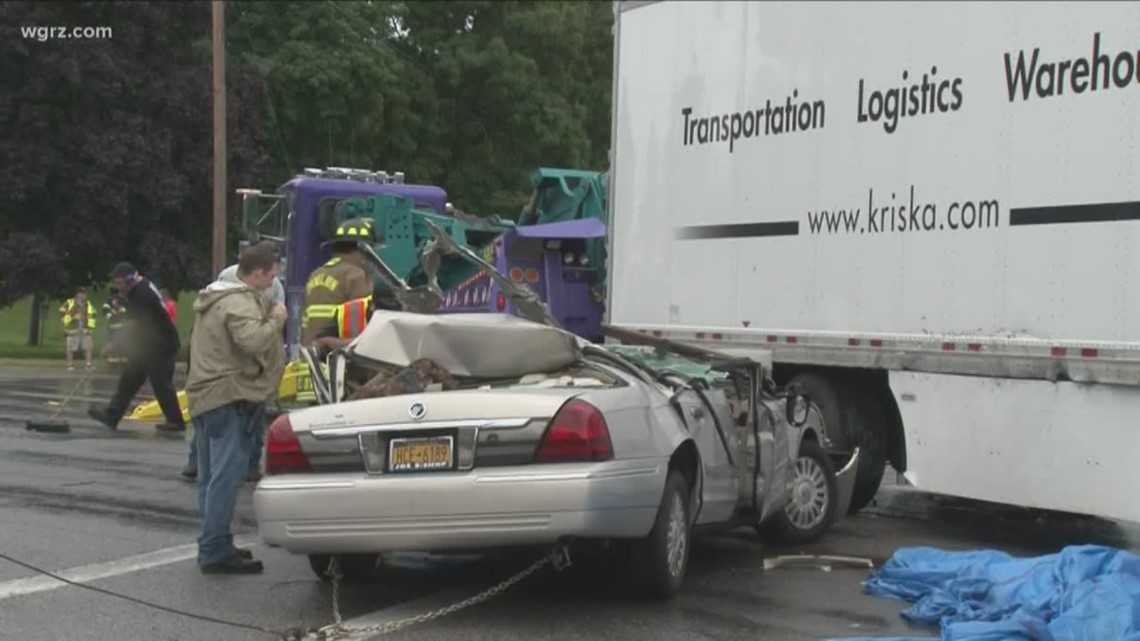 Driver Dies After Car Hits Tractor Trailer In Genesee County