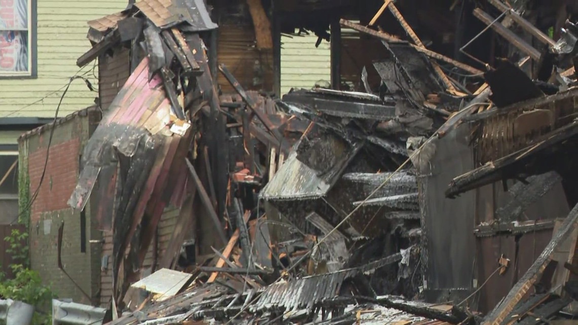 Midday Update: The Old Pink aftermath following devastating fire | wgrz.com