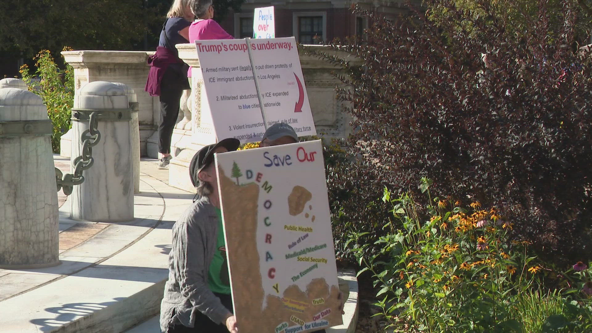 Protest held in Niagara Square over cuts to Medicaid, SNAP benefits and ...