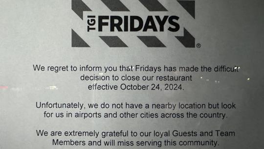 TGI Fridays closes final location in Western New York | wgrz.com