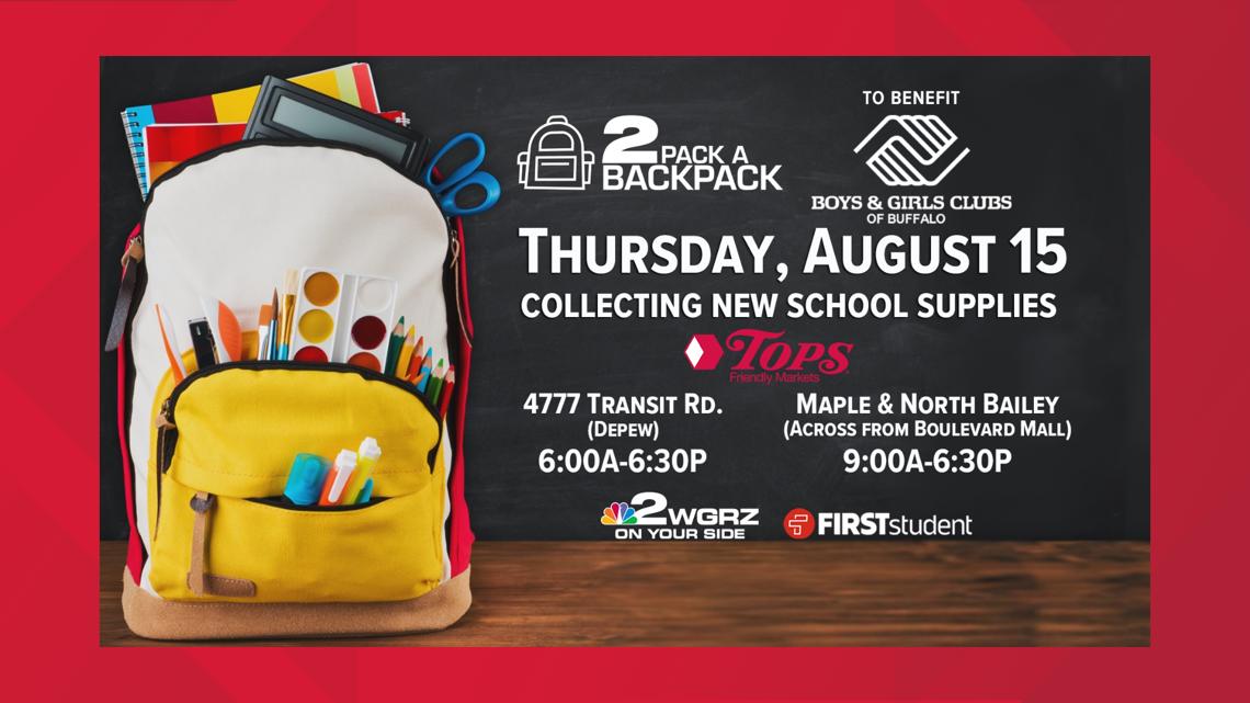 2 Pack A Backpack: School Supply Drive | wgrz.com