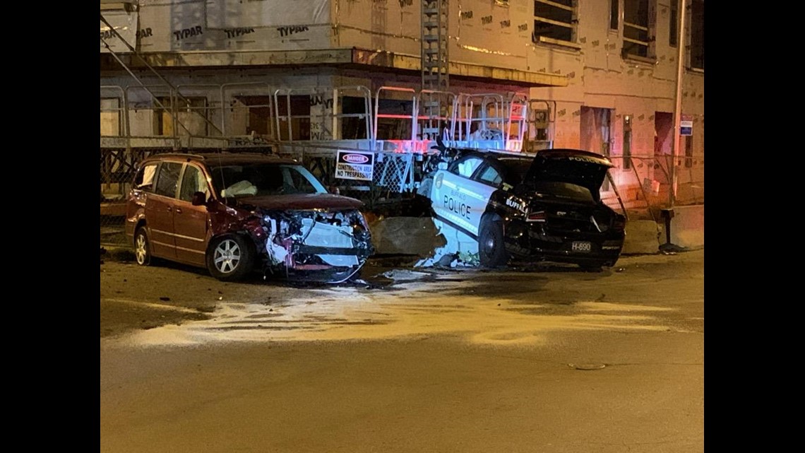 Three people hurt in crash, including two Buffalo Police officers ...