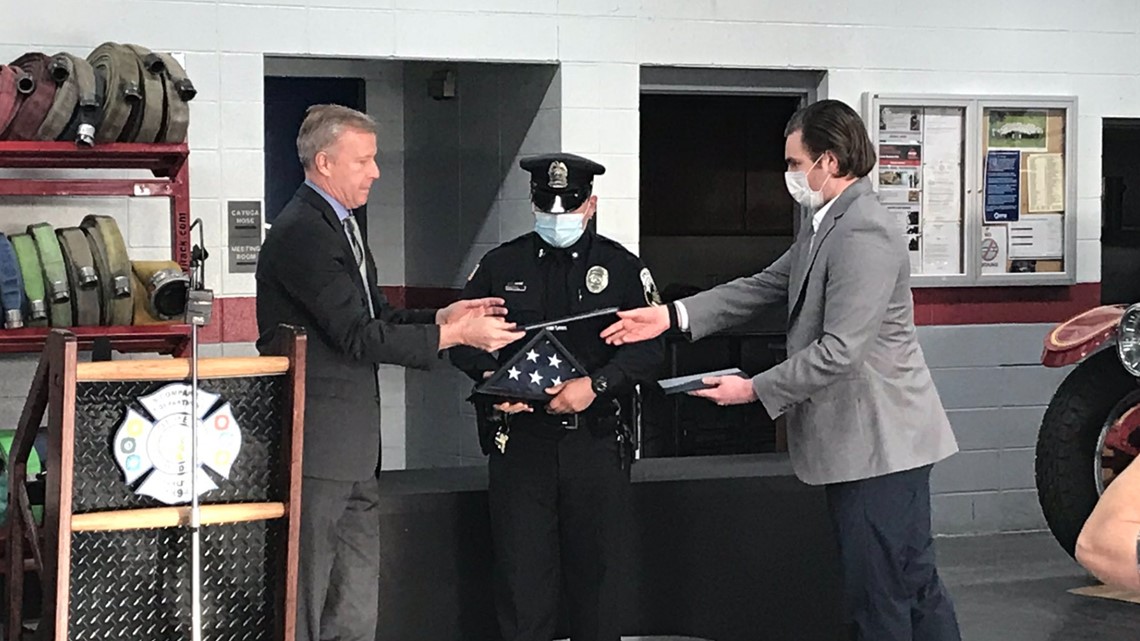 Lancaster police officer honored for heroism after saving 3 people from ...