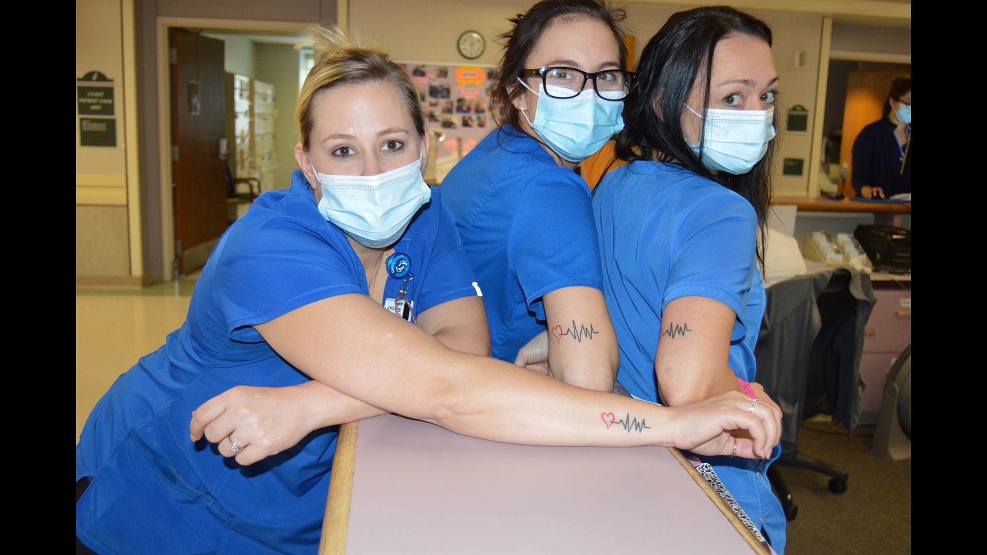 Kenmore Mercy nursing team honors their work with matching tattoos ...