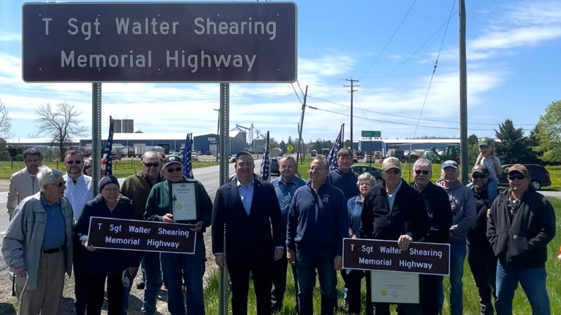 Route 19 dedication honors WWII hero Walter Shearing | wgrz.com