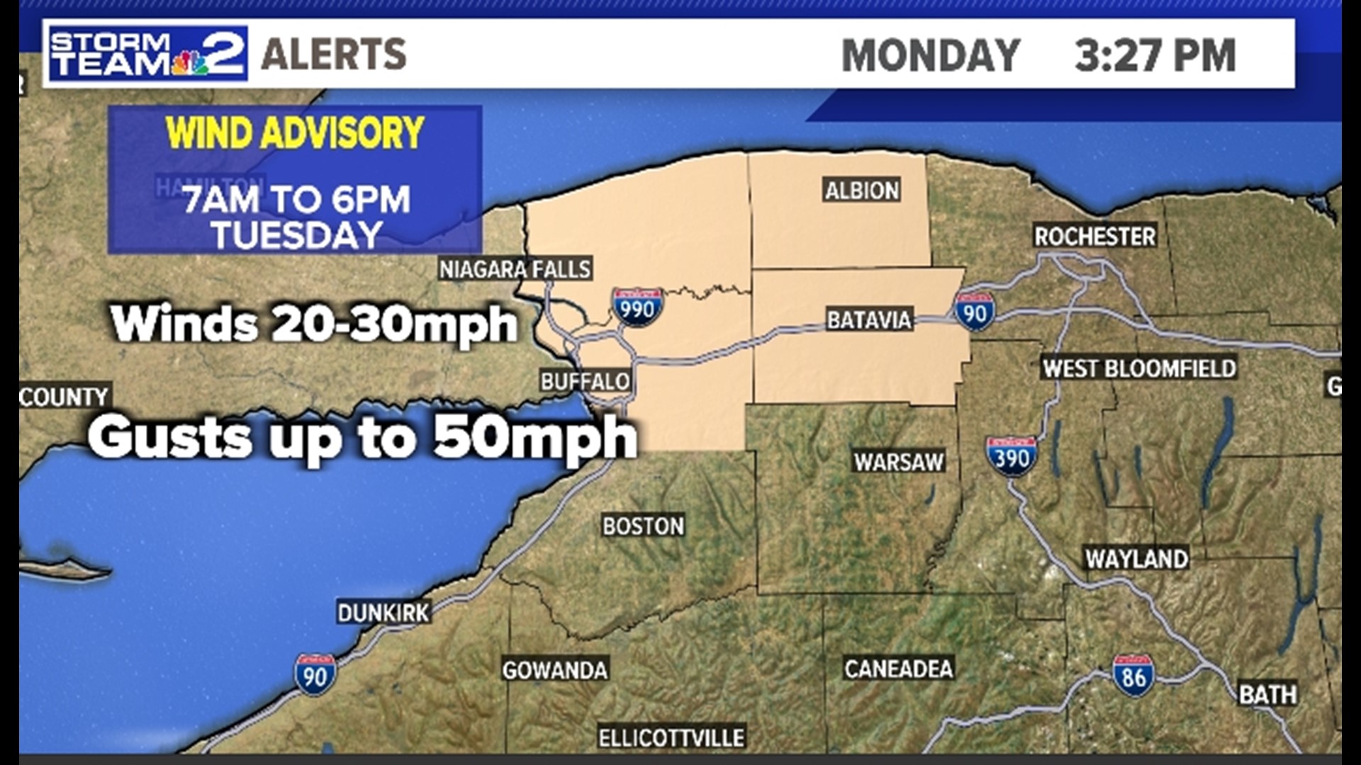 Wind Advisory for parts of WNY allowed to expire | wgrz.com