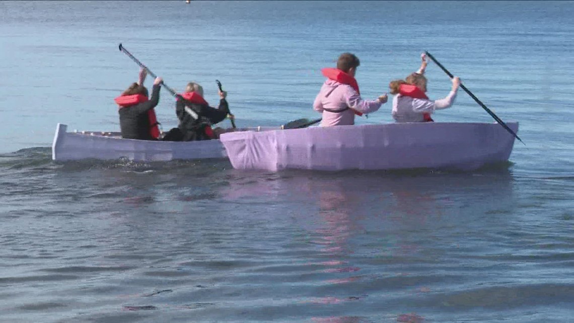UB students tested their skills during a boat race at Gallagher Pier ...