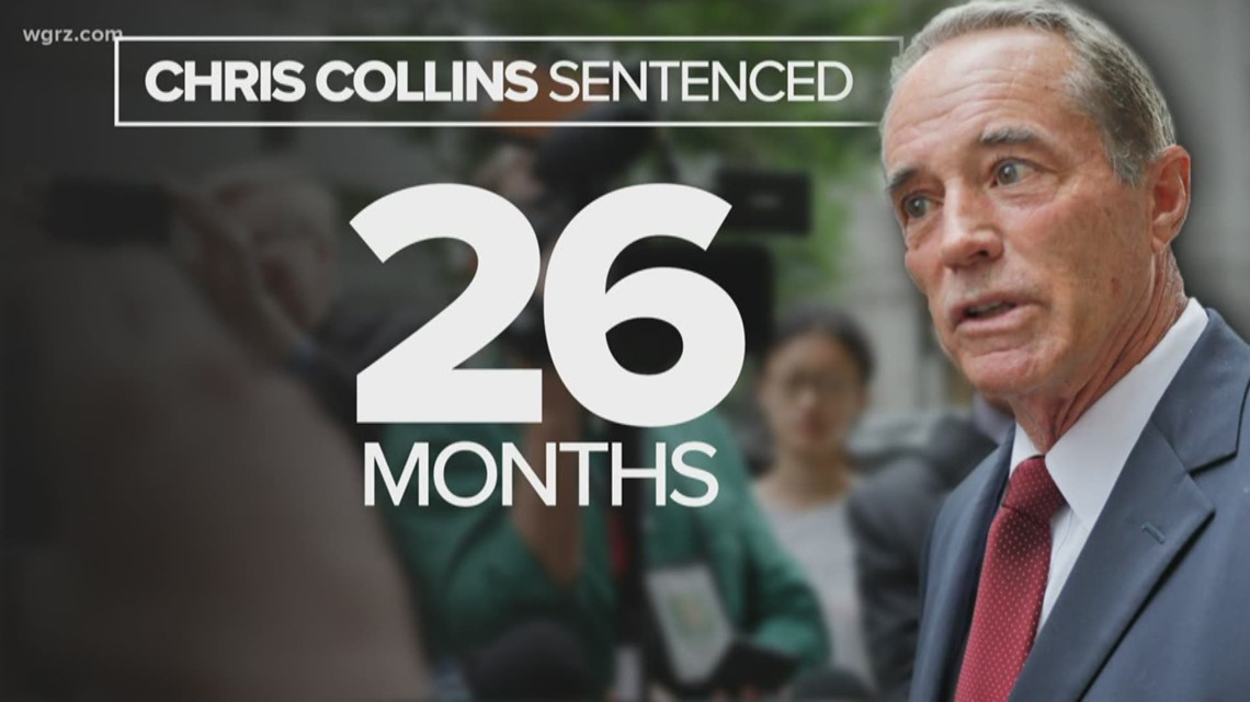 Former Congressman Chris Collins sentenced to 26 months in prison ...