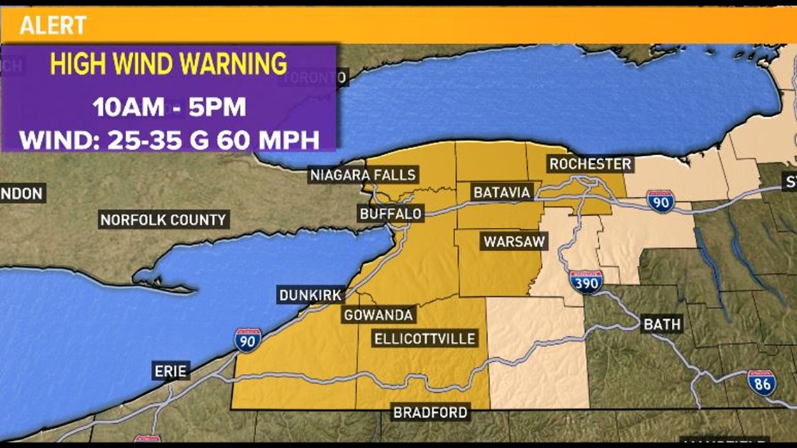 High Wind Watch issued for parts of WNY Friday | wgrz.com