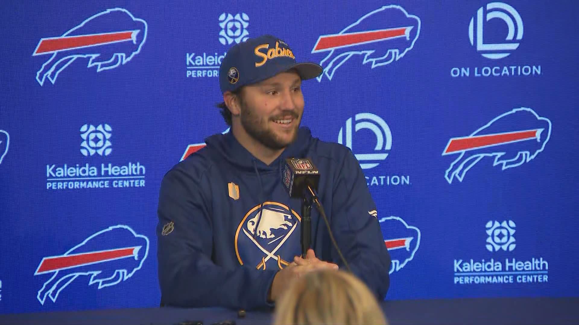 Buffalo Bills' Josh Allen, Brandon Beane & Joe Brady speak to the press ...