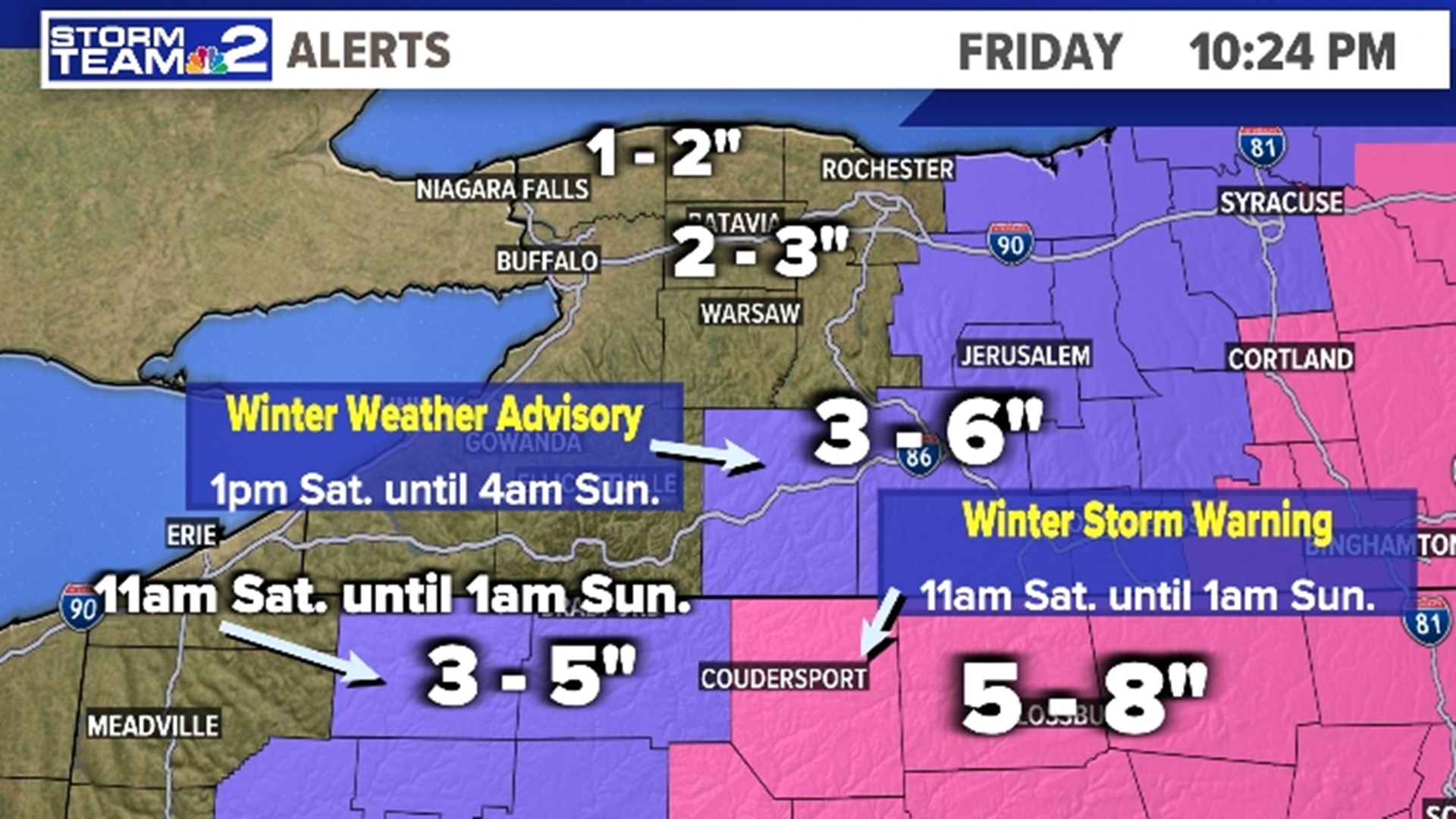 Winter Storm Warning and a Weather Advisory for parts of our area this ...