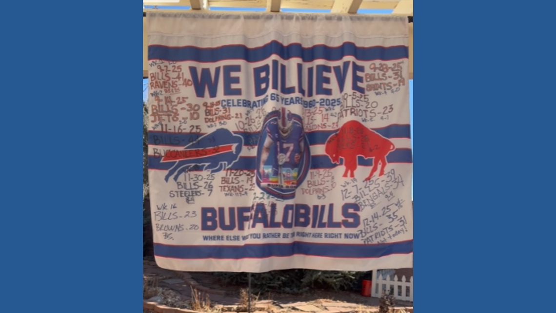 Buffalo fan’s 'WE BILLIEVE' flag will be ready for playoffs | wgrz.com