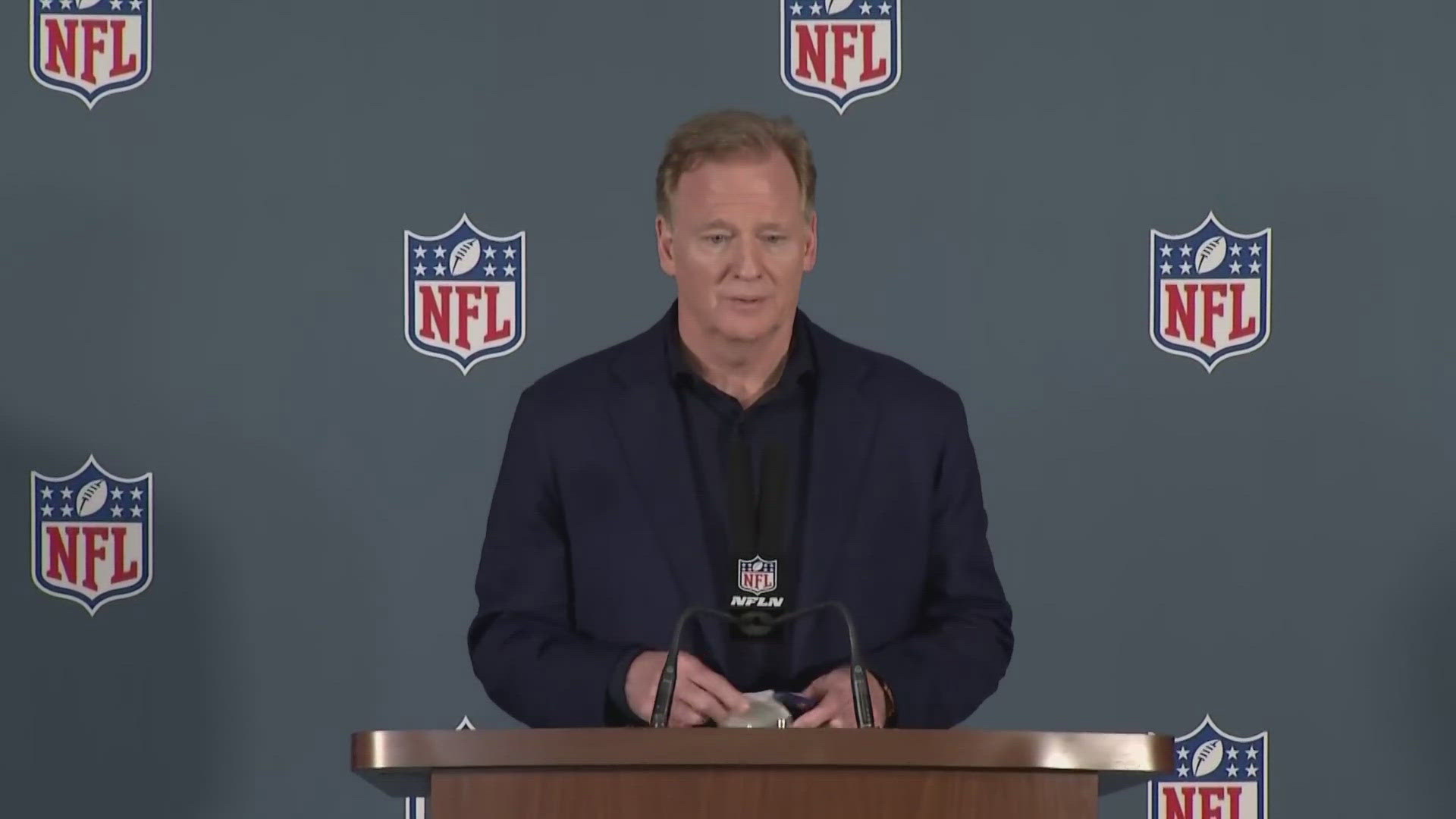 NFL Commissioner talks about rule changes at the NFL owners' meetings ...