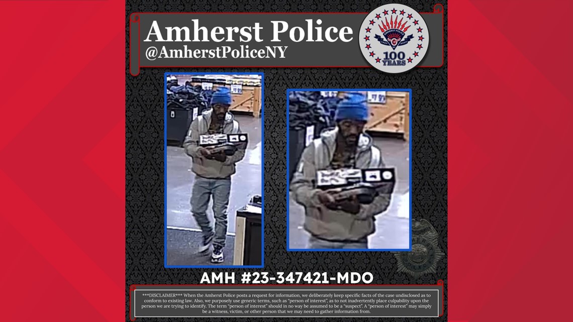 Amherst PD looking for help identifying man on surveillance cameras ...