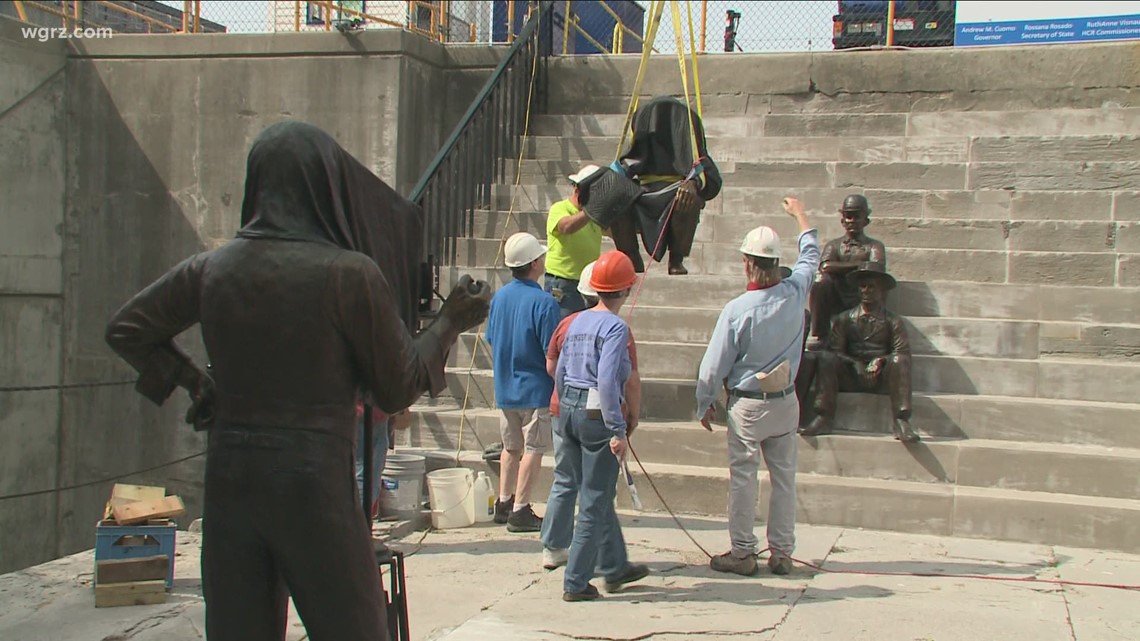 5 more Lockport Lock tenders sculptures installed | wgrz.com