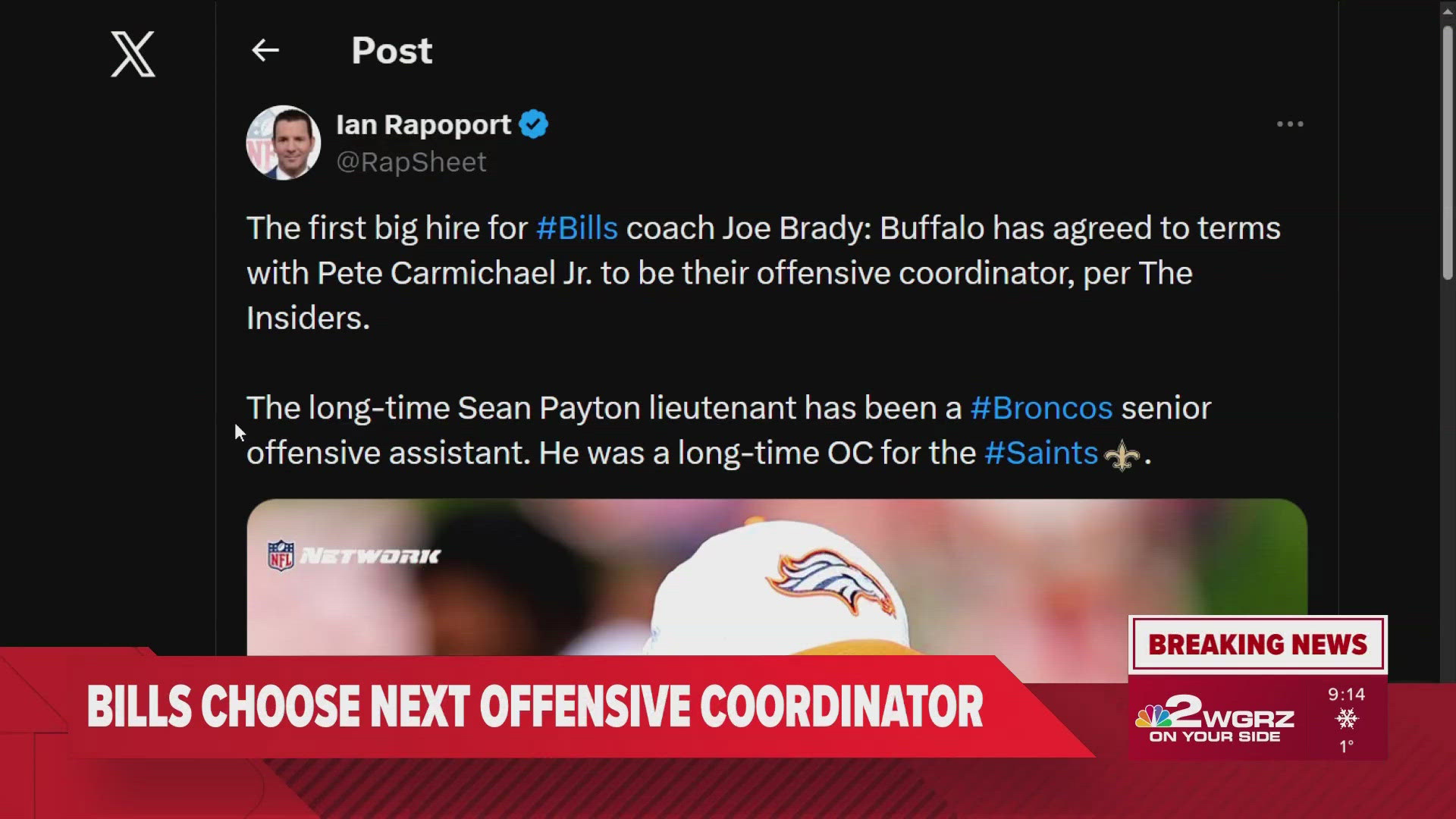 Reports: Pete Carmichael Jr. hired as next Bills offensive coordinator ...