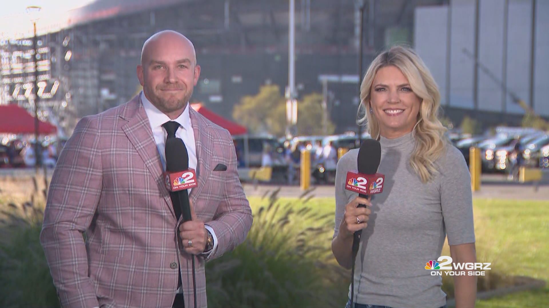 Jon Scott talks with NBC's Melissa Stark ahead of the Bills' Sunday ...
