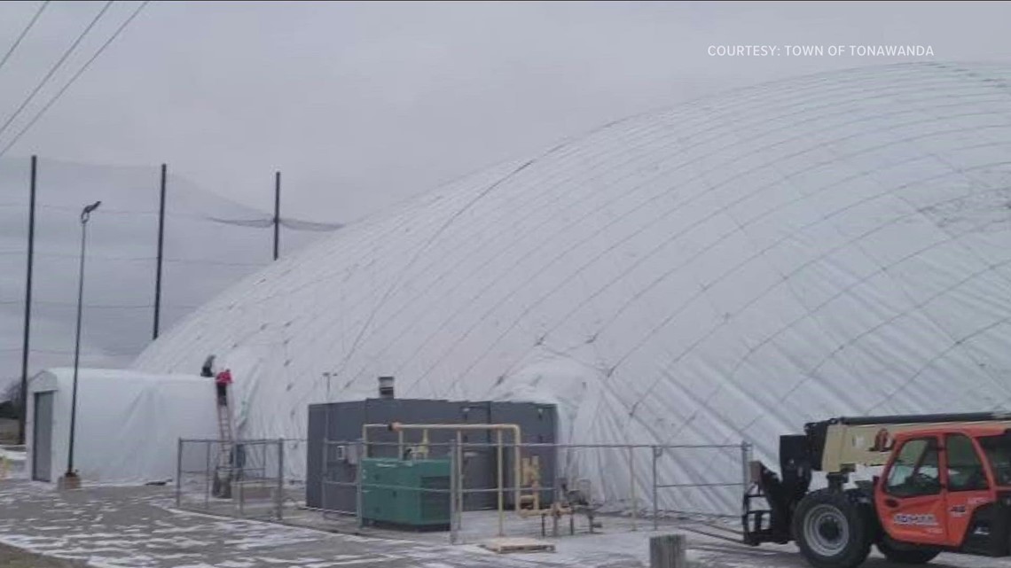 Paddock Chevrolet golf dome goes back up | wgrz.com