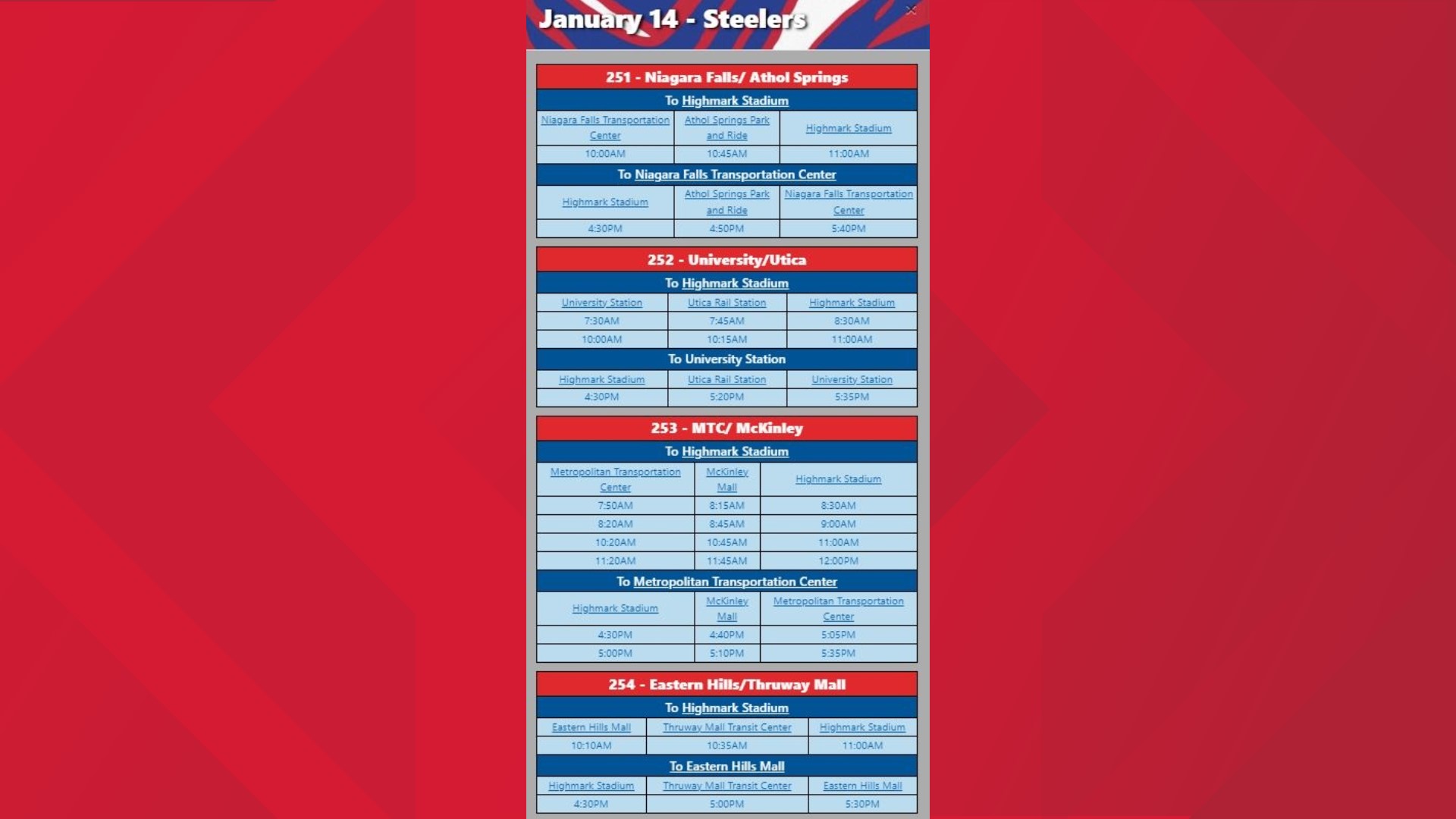 Playoff game public transportation for Bills fans | wgrz.com