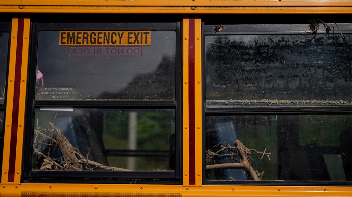 Giant tree nearly splits Mississippi school bus in half | wgrz.com
